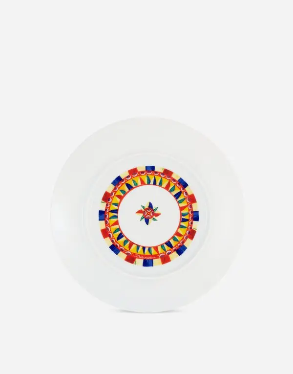 Dolce & Gabbana Set 2 Porcelain Dinner Plates Flat Plates
