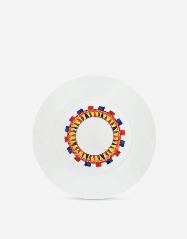 Dolce & Gabbana Set 2 Porcelain Dinner Plates Flat Plates