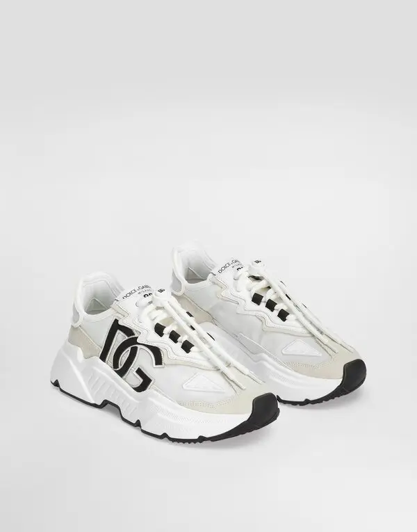 Dolce & Gabbana Mixed-materials Daymaster Sneakers - White