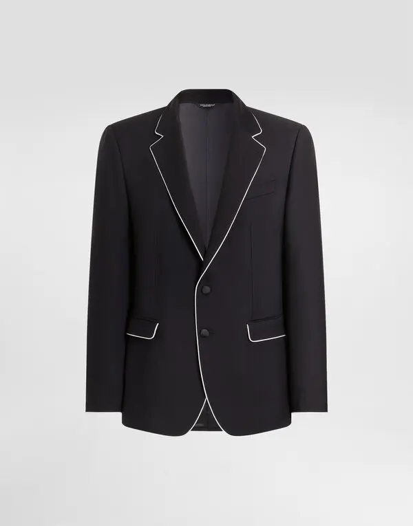 Dolce & Gabbana Martini Light Single-breasted Wool Twill Jacket Suits And Blazers