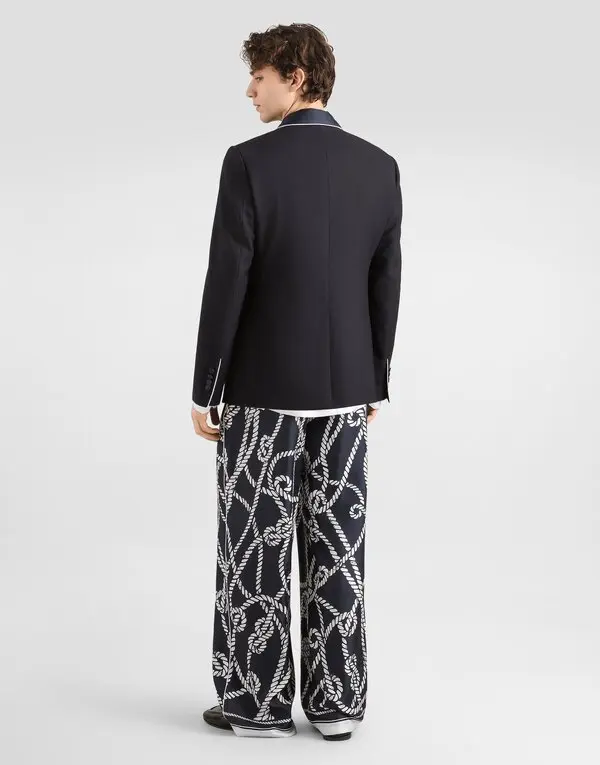 Dolce & Gabbana Martini Light Single-breasted Wool Twill Jacket Suits And Blazers