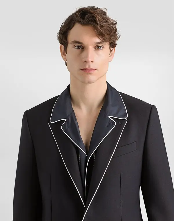 Dolce & Gabbana Martini Light Single-breasted Wool Twill Jacket Suits And Blazers