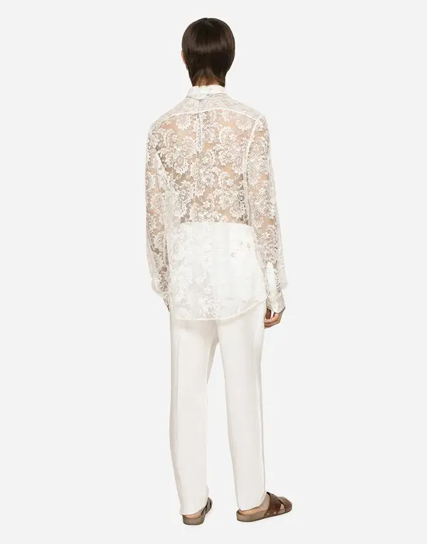 Dolce & Gabbana Lace Martini-fit Shirt Shirts Lace