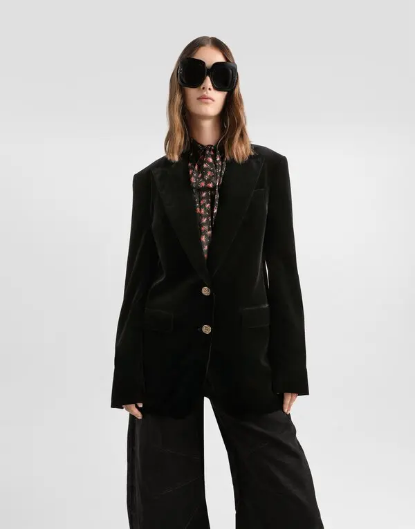 Dolce & Gabbana Smooth Velvet Jacket Blazers