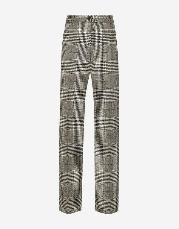 Dolce & Gabbana Flared Glen Plaid Pants Pants And Shorts