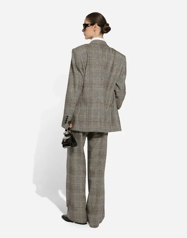 Dolce & Gabbana Flared Glen Plaid Pants Pants And Shorts