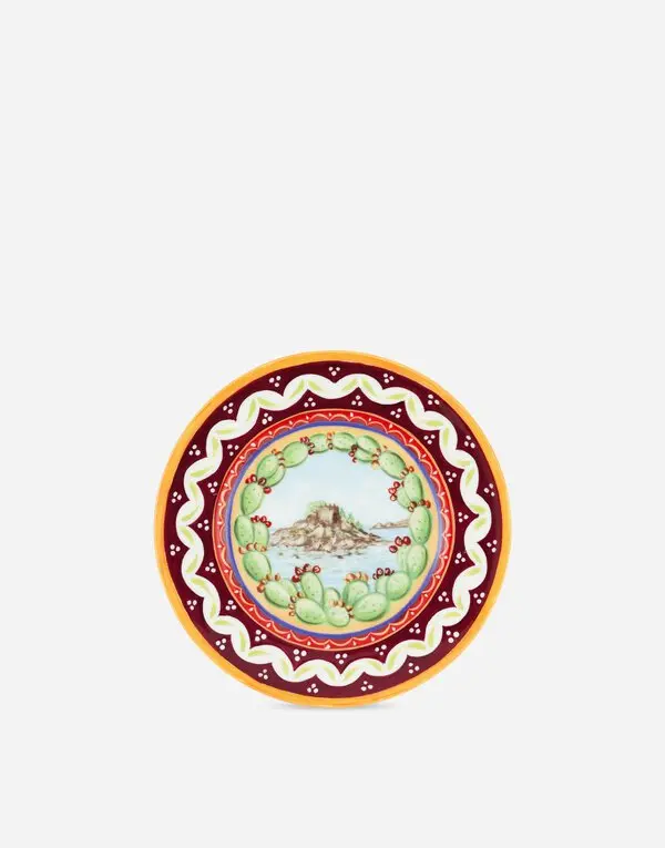Dolce & Gabbana Set 2 Bread Plates In Fine Porcelain Bread Plates
