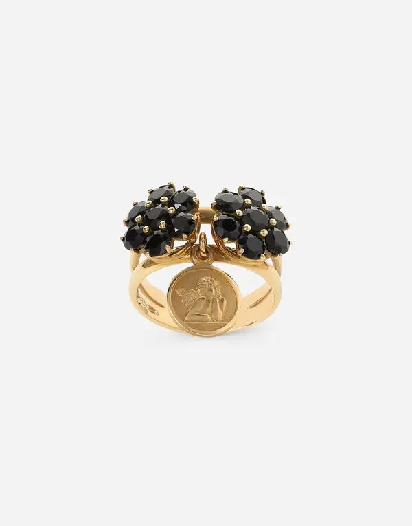 Dolce & Gabbana Sicily Ring18-carat Yellow And Black Sapphires Rings - Gold