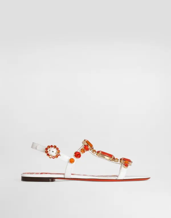Dolce & Gabbana High Heel Sandals With Dg Logo - Multicolor