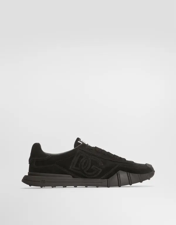 Dolce & Gabbana Low Top Leather And Suede Sneakers - Black