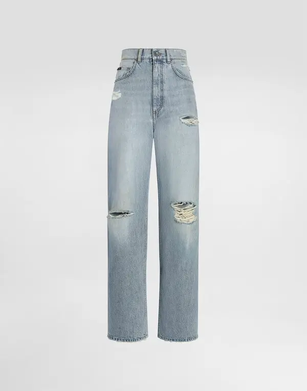 Dolce & Gabbana 5-pocket Denim Trousers Denim And Jeans Multi-colored - Multicolor
