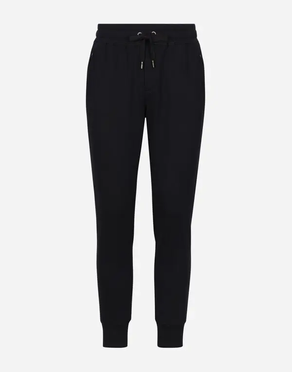 Dolce & Gabbana Jersey Jogging Pants With Branded Tag Pants And Shorts Cotton - Blue