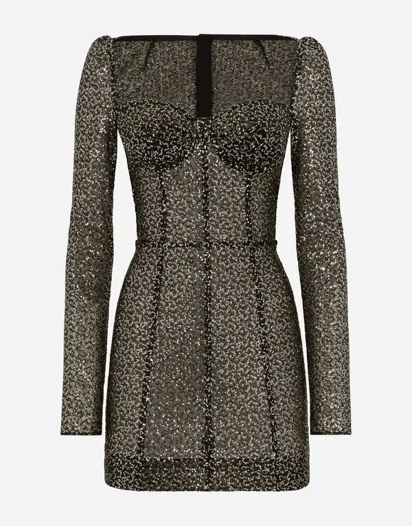 Dolce & Gabbana Sequined Corset Dress