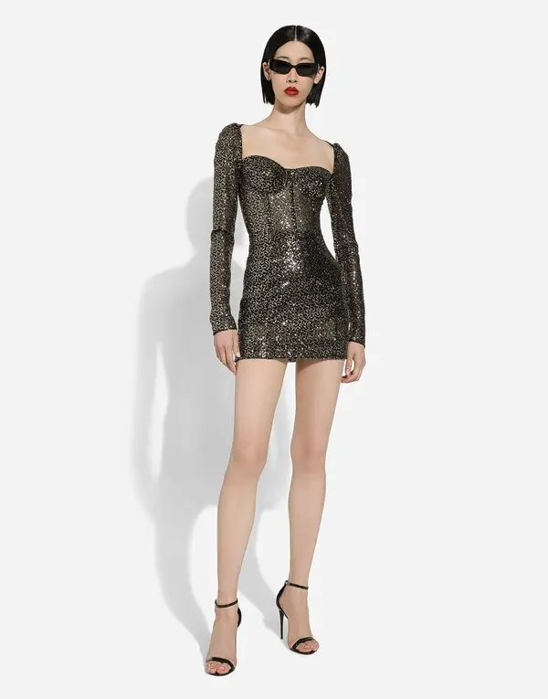 Dolce & Gabbana Sequined Corset Dress
