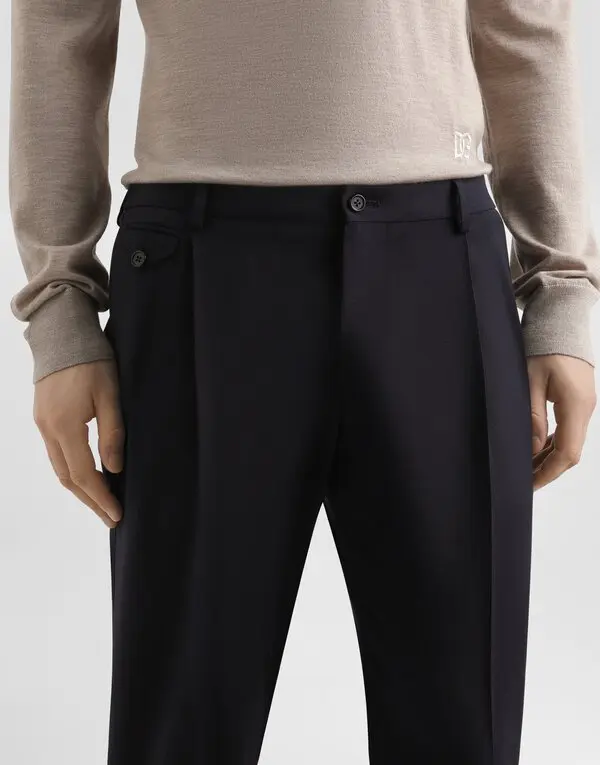 Dolce & Gabbana Wool Blend Tailored Trousers