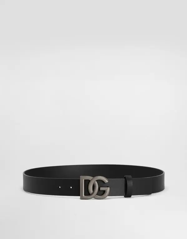 Dolce & Gabbana Leather Belt With Dg Logo Belts Multi-colored Leather