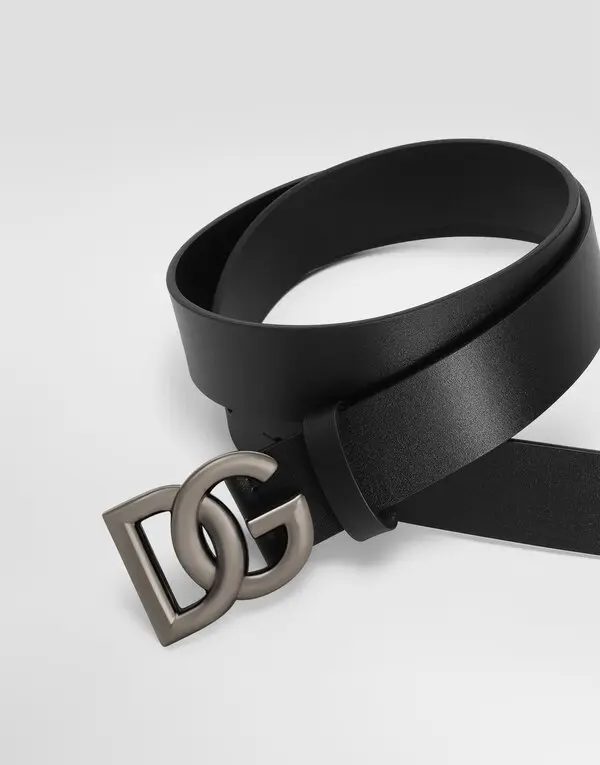Dolce & Gabbana Leather Belt With Dg Logo - Multicolor