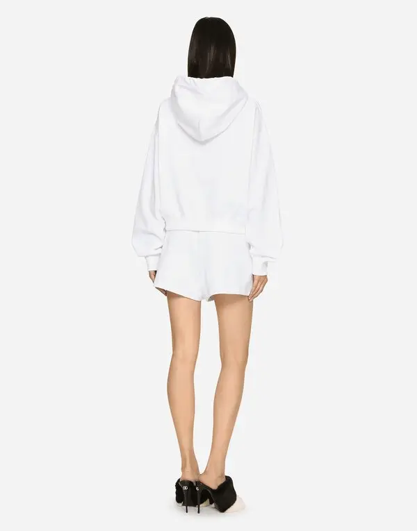 Dolce & Gabbana Jersey Shorts With Embossed Dg Logo Pants And Shorts