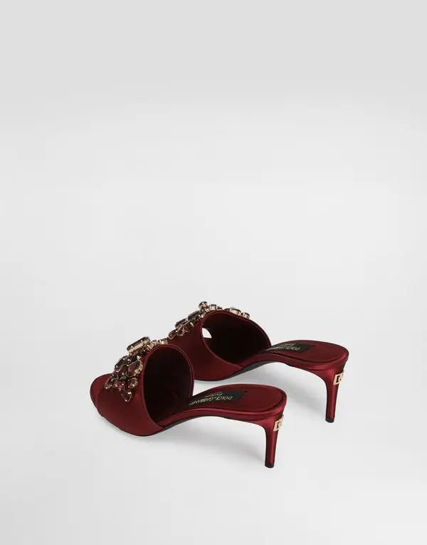 Dolce & Gabbana Embellished Satin Mules