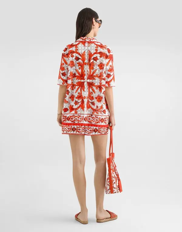 Dolce & Gabbana Majolica-print Silk Shirt - Multicolor