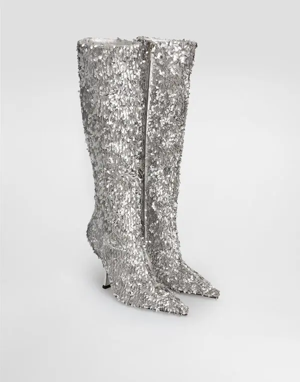 Dolce & Gabbana Drop Sequin Boots Boots And Booties