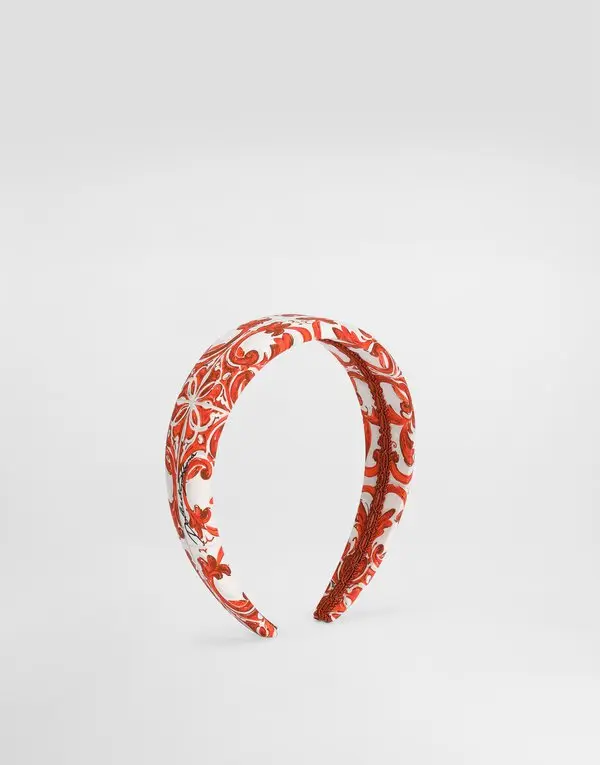 Dolce & Gabbana Majolica-print Poplin Headband Accessories