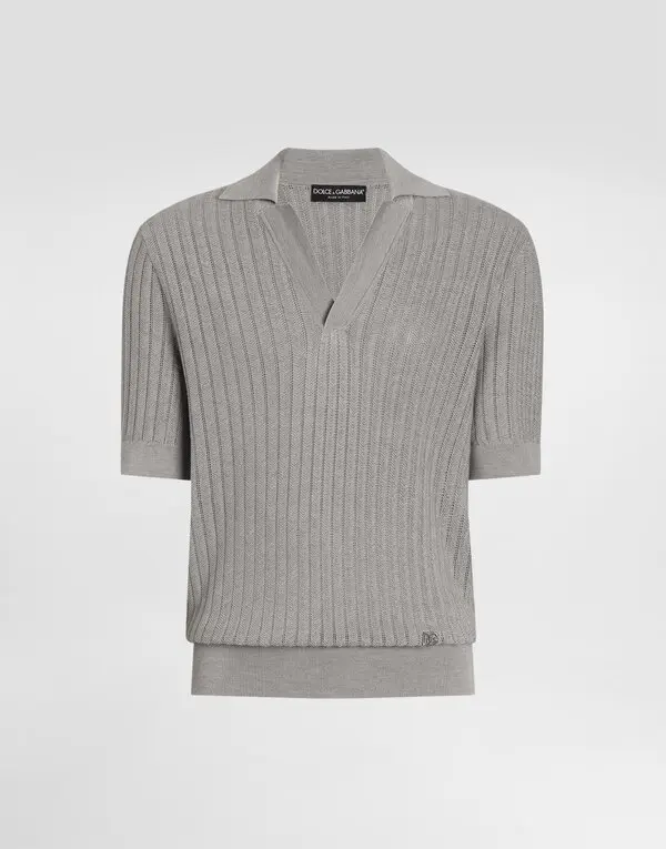 Dolce & Gabbana Polo M/c Sweaters And Cardigans Gray