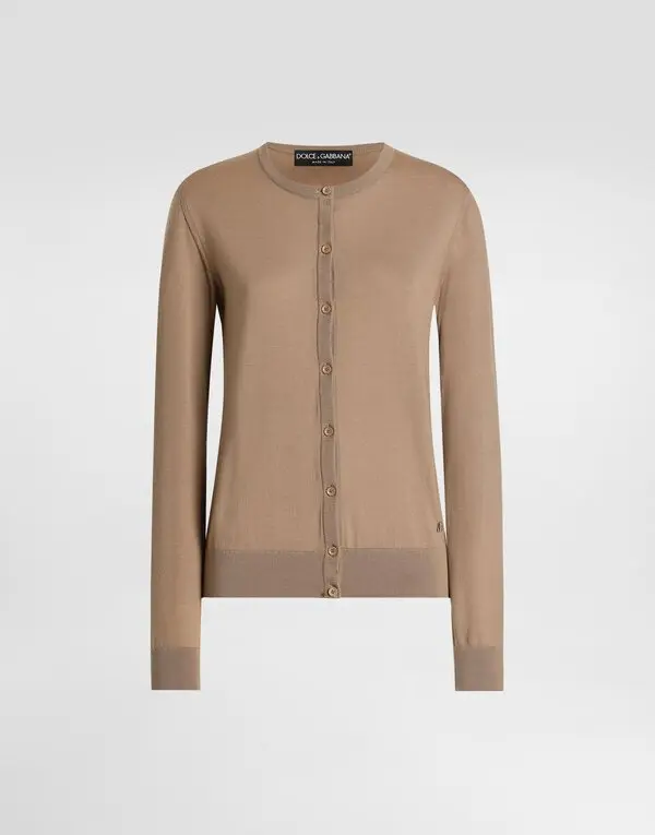 Dolce & Gabbana Cashmere Cardigan Sweaters And Cardigans - Beige