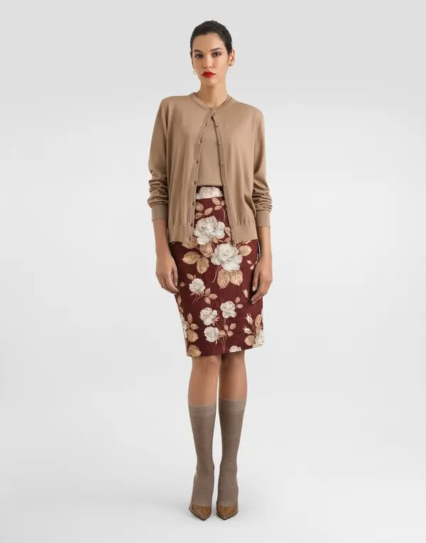 Dolce & Gabbana Cashmere Cardigan Sweaters And Cardigans - Beige
