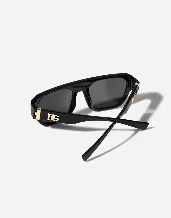 Dolce & Gabbana Tortoiseshell Acetate Cat Eye Sunglasses - Black
