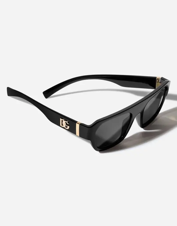 Dolce & Gabbana Tortoiseshell Acetate Cat Eye Sunglasses - Black