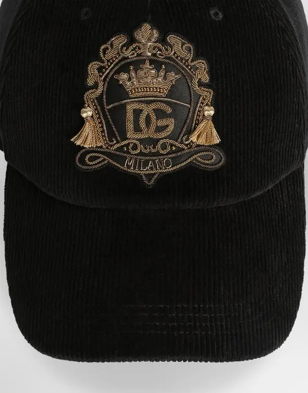 Dolce & Gabbana Corduroy Baseball Hat Hats And Gloves