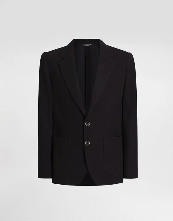 Dolce & Gabbana Single-breasted Taormina Jersey Jacket Suits And Blazers