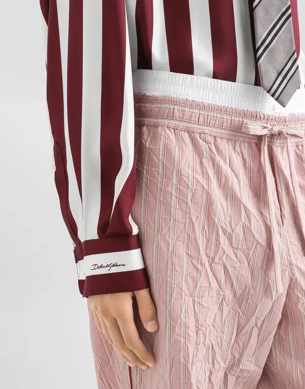 Dolce & Gabbana Striped Silk Twill Shirt Shirts