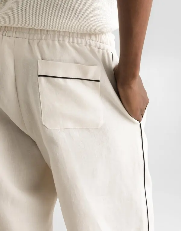 Dolce & Gabbana Linen Fabric Pajama Pants Pants And Shorts