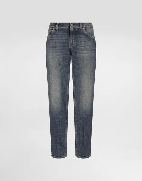 Dolce & Gabbana Regular-fit Blue Wash Stretch Jeans Denim Multi-colored