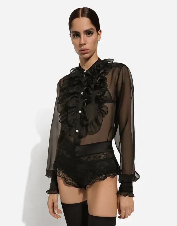 Dolce & Gabbana Camicia Shirts And Tops - Black