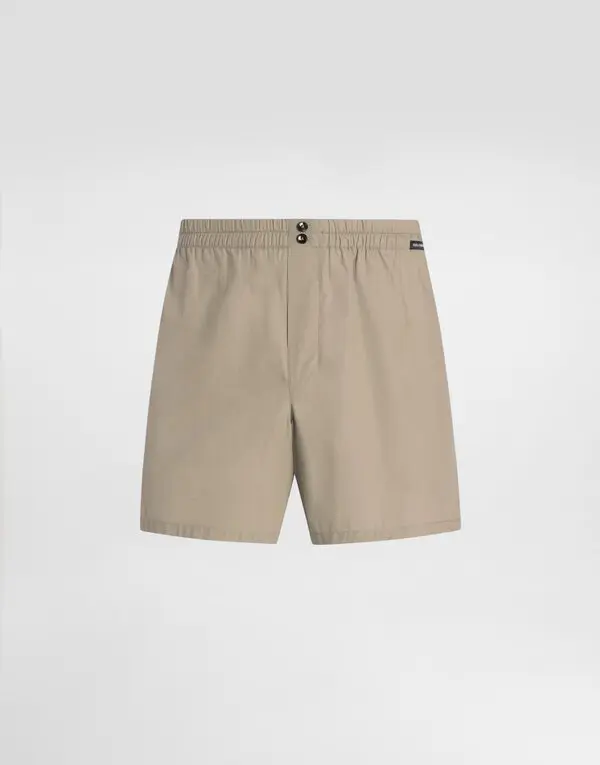 Dolce & Gabbana Cotton Poplin Boxer Shorts Underwear And Loungewear - Beige