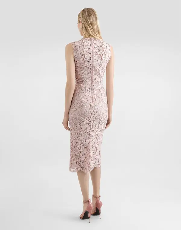Dolce & Gabbana Cordonetto Lace Dress Dresses - Pink