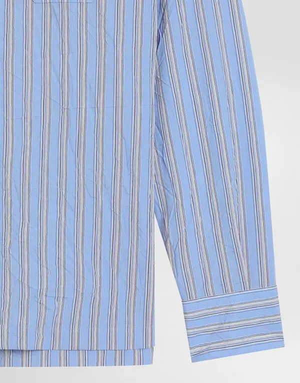 Dolce & Gabbana Crinkled Striped Fabric Vanity Shirt Shirts Multi-colored - Multicolor