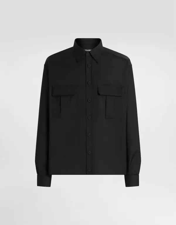 Dolce & Gabbana Wool Blend Canvas Shirt Shirts