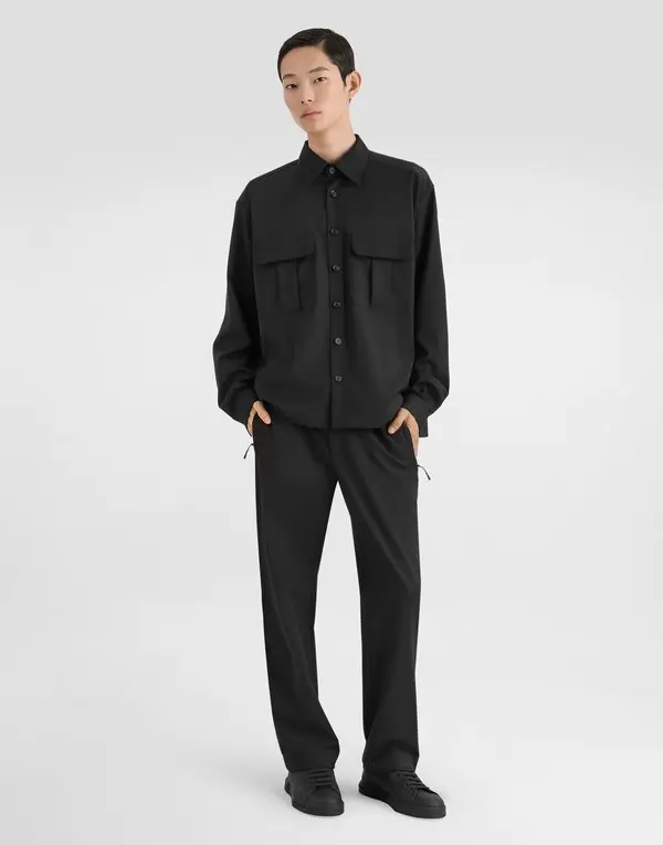 Dolce & Gabbana Wool Blend Canvas Shirt Shirts