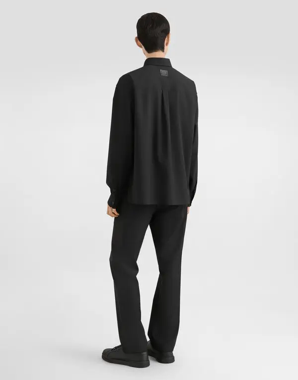 Dolce & Gabbana Wool Blend Canvas Shirt Shirts