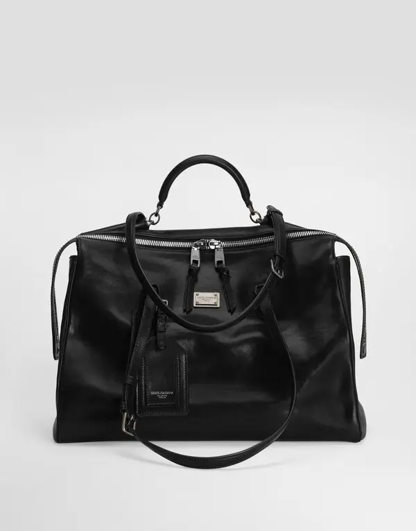 Dolce & Gabbana Vittoria Calfskin Shoulder Bag - Black