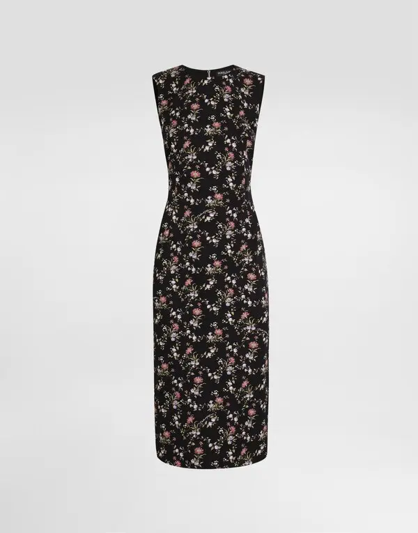 Dolce & Gabbana Small Floral-print Charmeuse Dress Dresses - Multicolor