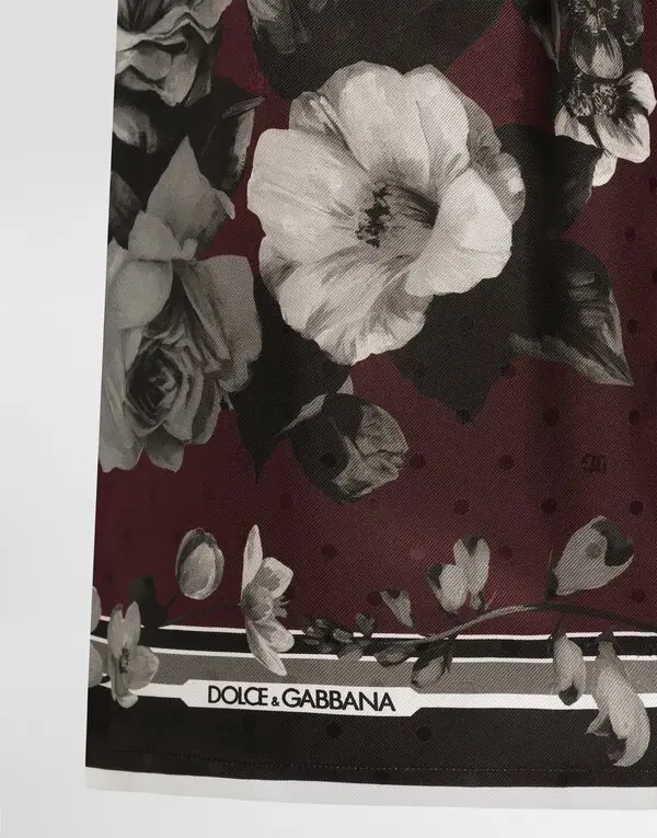 Dolce & Gabbana Peony Ramage-print Vanity Twill Trousers Pants And Shorts