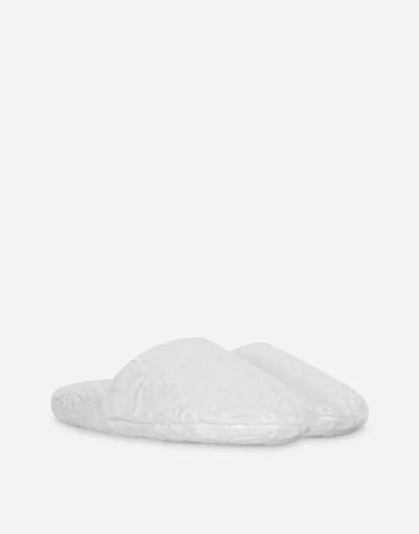 Dolce & Gabbana Jacquard Cotton Terry Slippers