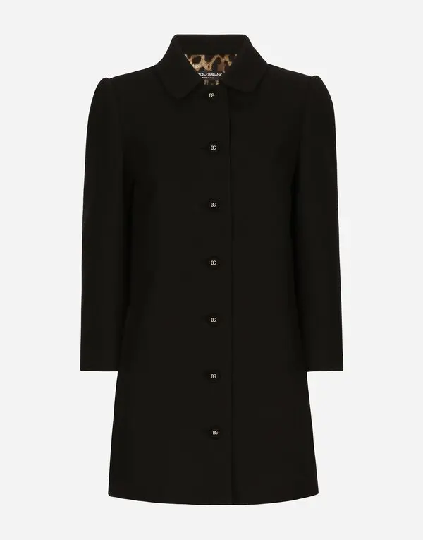 Dolce & Gabbana Short Woolen Coat Coats And Jackets