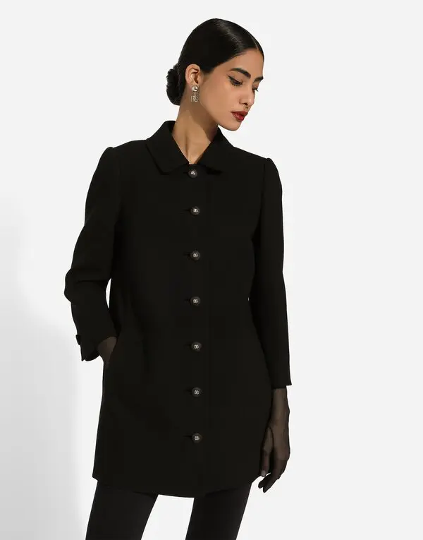 Dolce & Gabbana Short Woolen Coat Coats And Jackets
