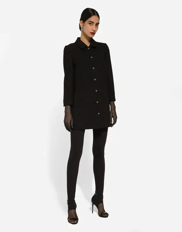 Dolce & Gabbana Short Woolen Coat Coats And Jackets